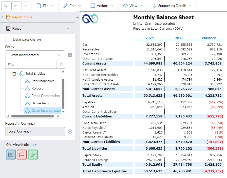 Marketplace Explorer | Financial Reporting Software: Balance Sheet ...